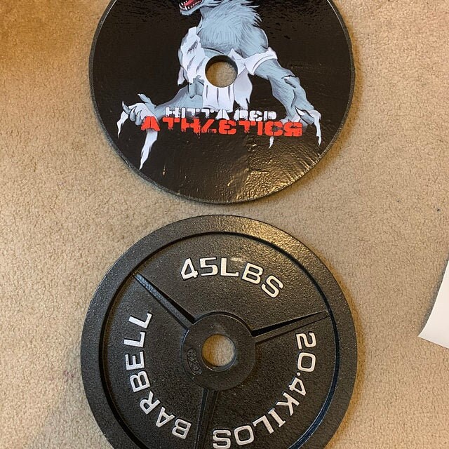 Custom weight plate decals. Stickers for your weights Great | Etsy