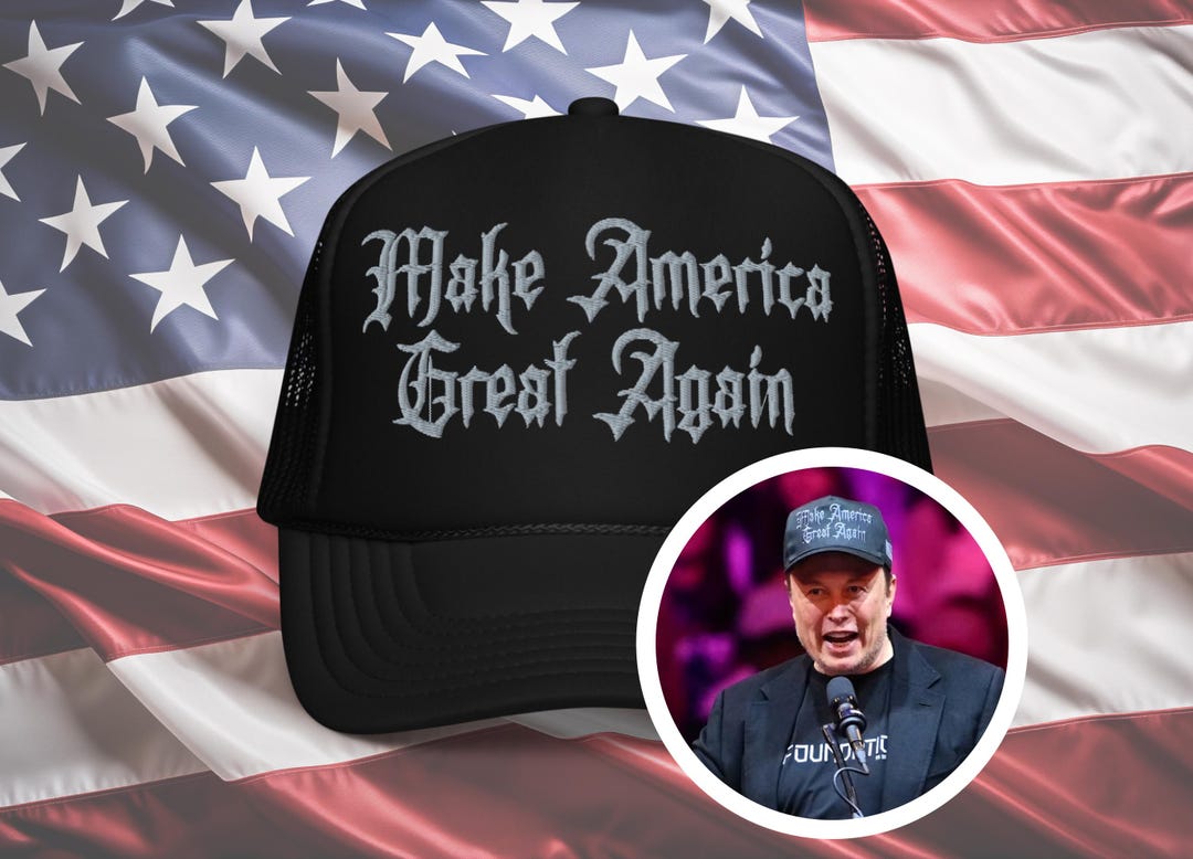 Trump 2024 Dark Goth MAGA Hat MAGA Make America Great Again Donald ...
