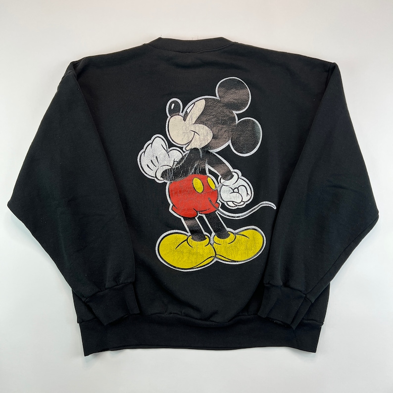 Vintage 90s Mickey Mouse Front and Back Graphic Crewneck Sweatshirt ...