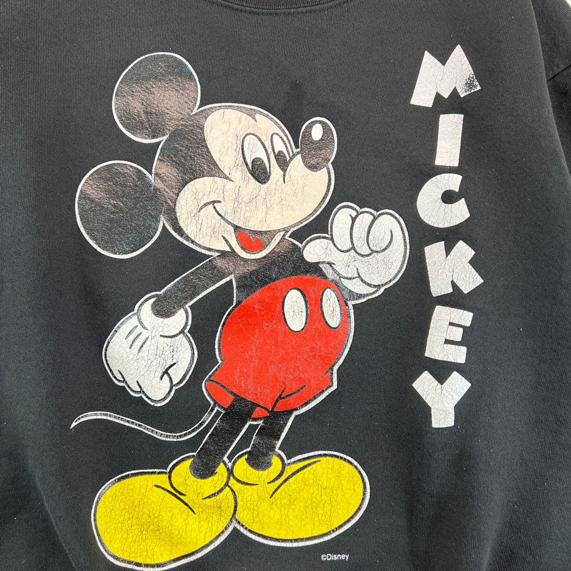 Vintage 90s Mickey Mouse Front and Back Graphic Crewneck Sweatshirt ...