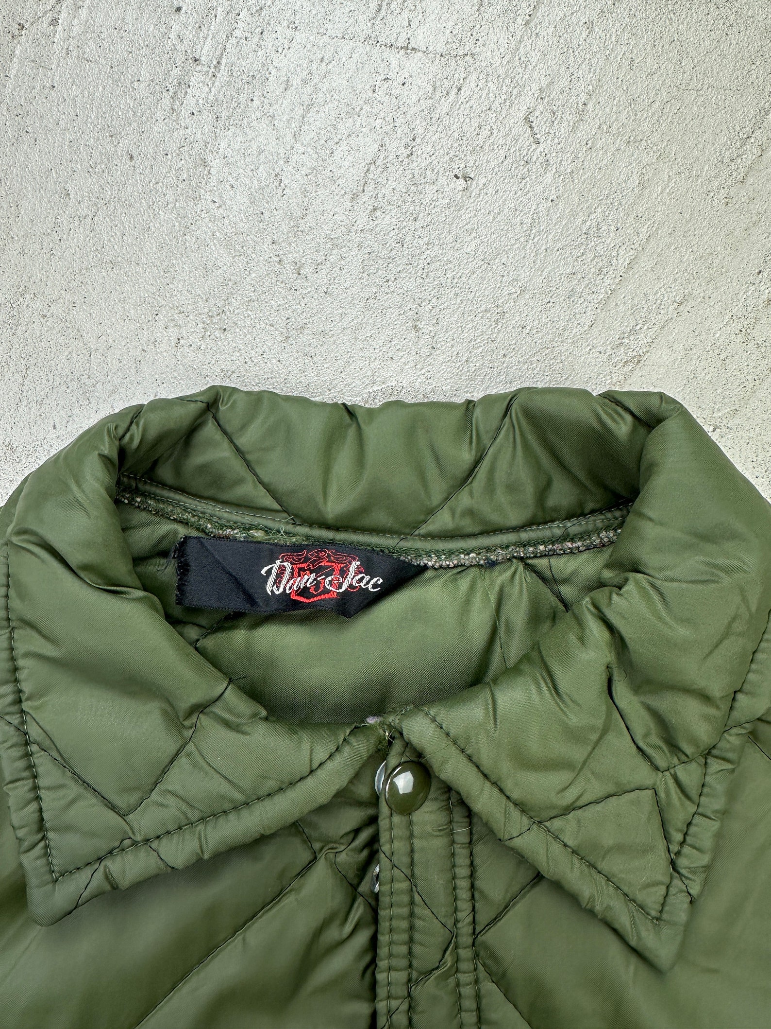 Vintage 70s/80s Dan Jac Army Green Quilt Insulated Liner Jacket ...
