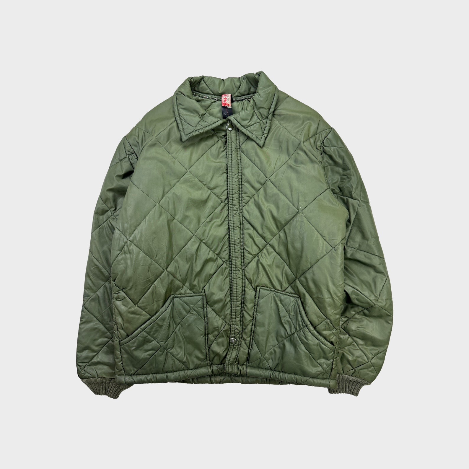 Vintage 70s/80s Dan Jac Army Green Quilt Insulated Liner Jacket ...