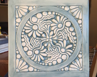 Hand-carved One-of-a-kind Porcelain Art Tile. | Etsy