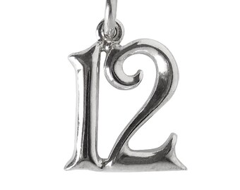 Number 12 Charm | Etsy