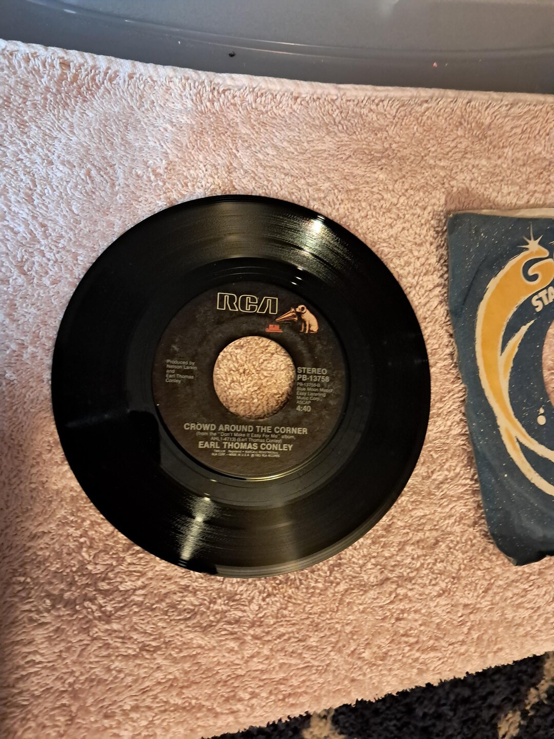 Vinyl 45 Record of Angel in Disguise by Earl Thomas Conley - Etsy