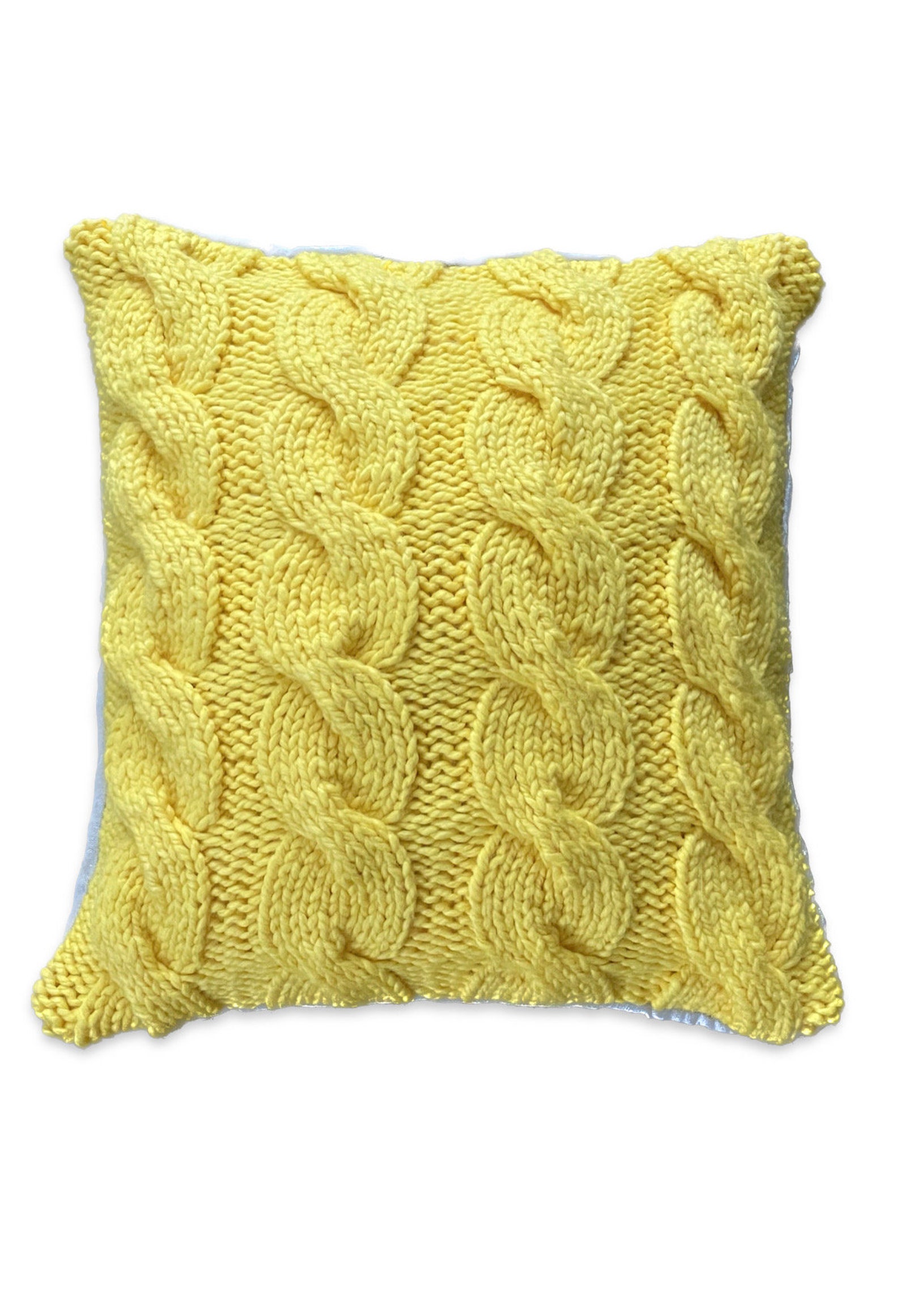 Knitted Pillow Cover, Hand Knit, Cable Knit Pillow Case 18x18 Inches ...