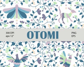 Mexican Otomi Clipart, Otomi Clipart, Mexico Clipart, Colorful Mexican ...