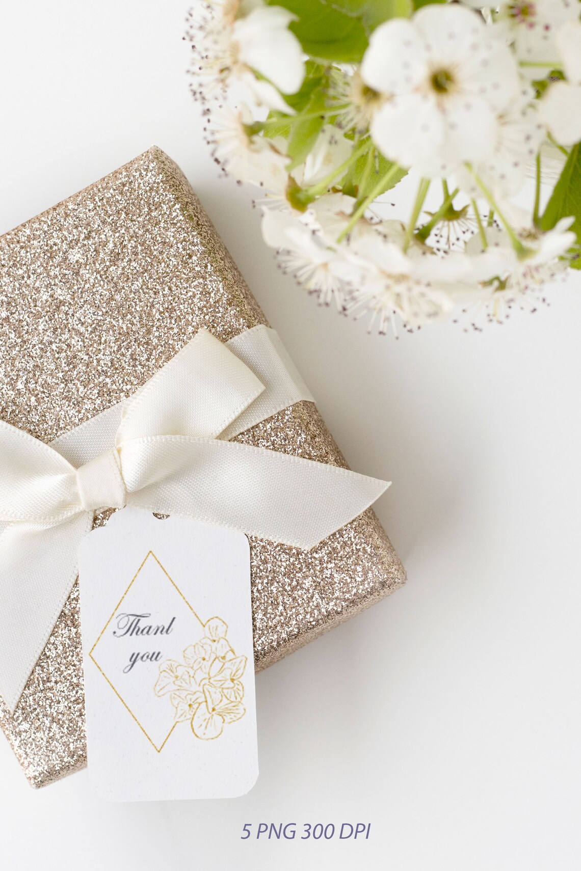 Hydrangea Gold Frame, Floral Clipart, Watercolor Flower Clipart ...