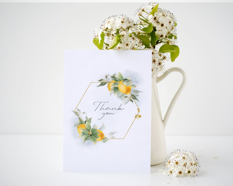 Lemon Frame Clipart, Watercolor Gold Hexagonal Frame Lemons Fruit ...