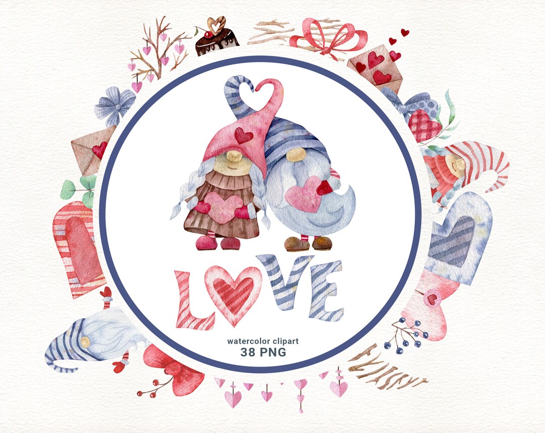 Watercolor Gnome Clipart, Gnome Png, Scandinavian Gnomes, Gnome ...