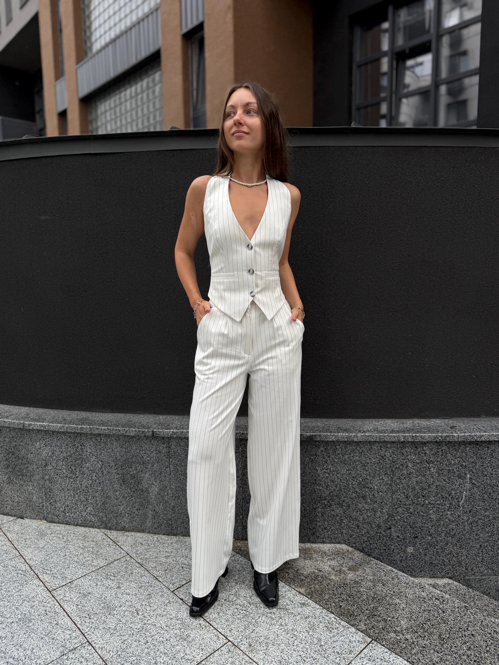 Prom Pant Suit, Wide Leg Tweed Classic Suit, Formal Black Elegant ...