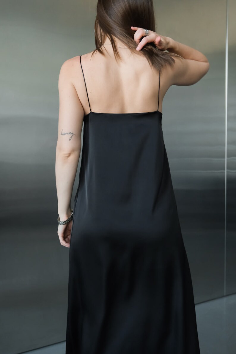 Open Back Slip Holiday Plus Size Pinafore Backless Long Silk Slip Low ...