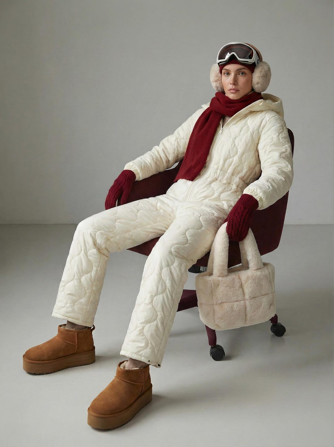 Vintage Ski Suit Women One Piece Snowsuit, Retro Ski Jumpsuit Winter ...