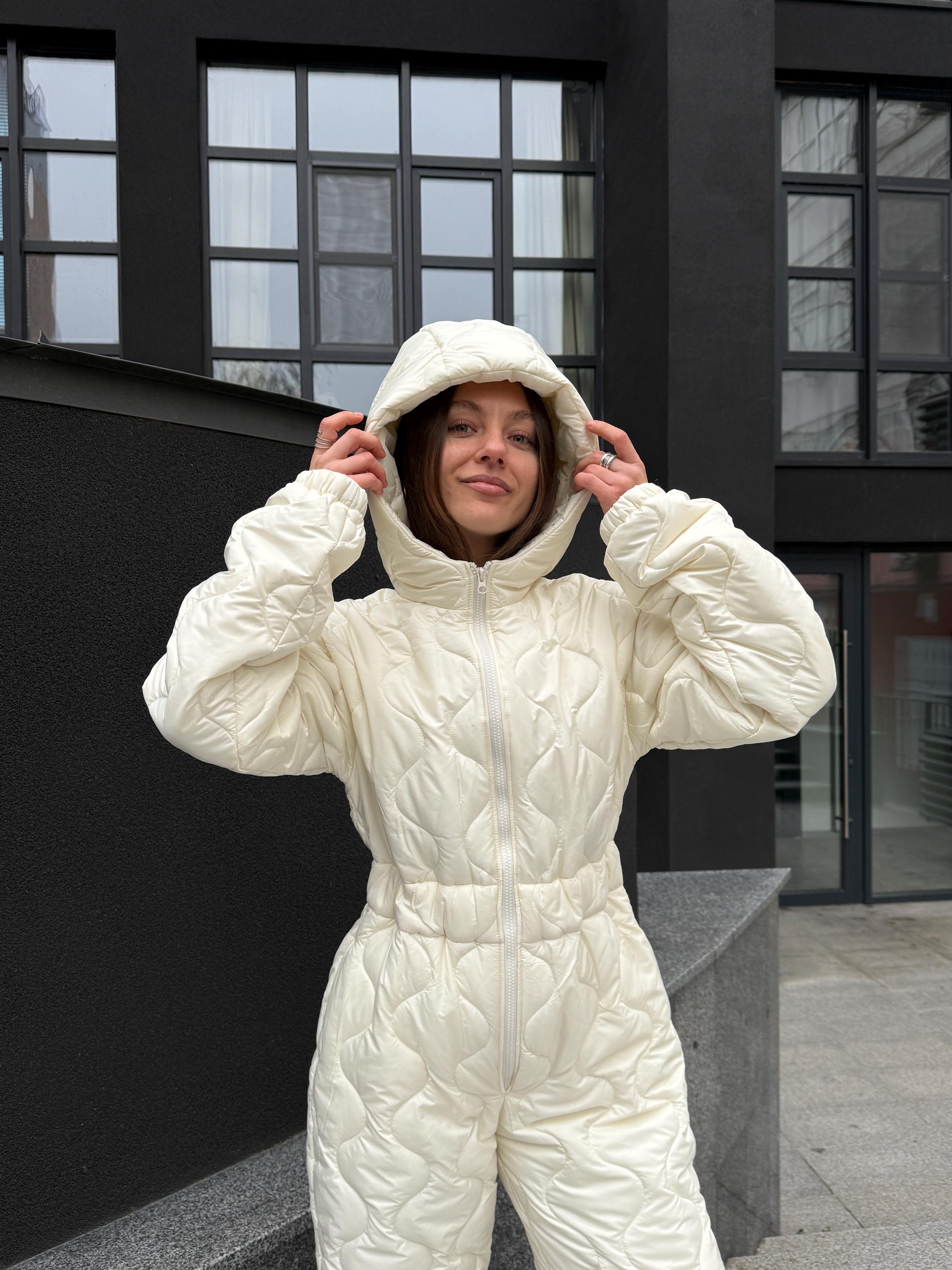 Vintage Ski Suit, One-piece Women Snow Suit, Ivory Retro 90s Snowsuit ...