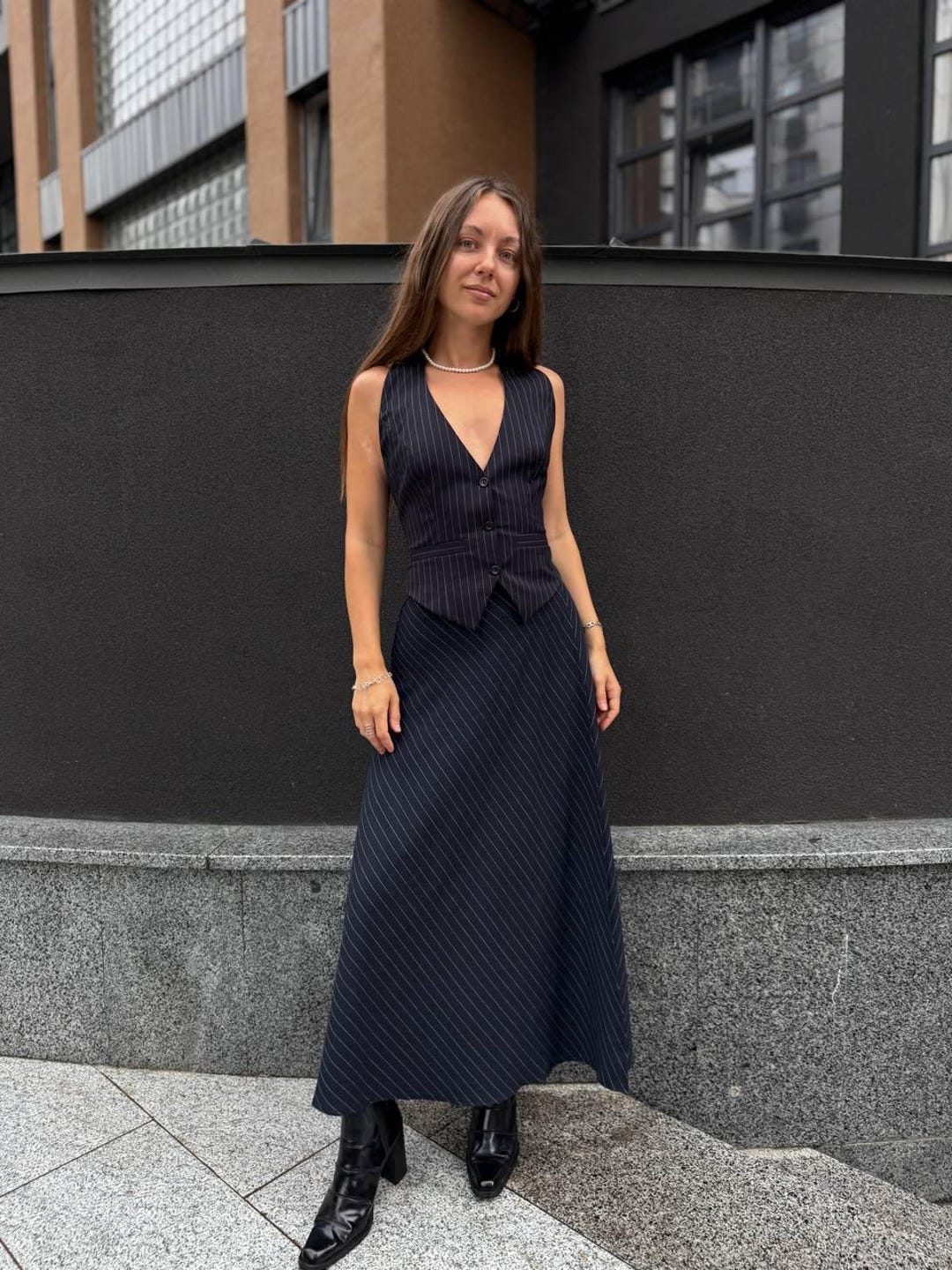 Formal Pantsuit for Women, Bridal Wedding Suit With Vest, Palazzo Pants ...