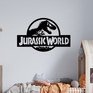 Personalized Jurassic World Wooden Wall Decor: Dinosaur Kids Room Art ...
