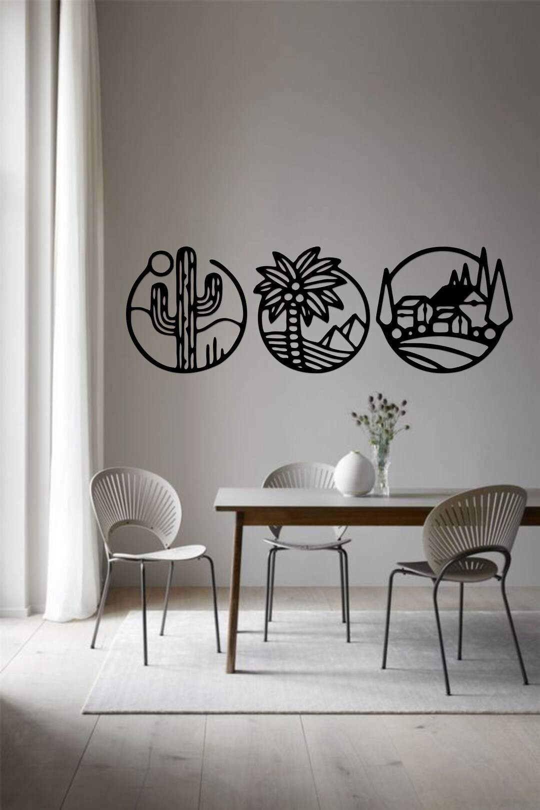 Handcrafted Wooden Desert Oasis Wall Art: Southwest Decor - Etsy
