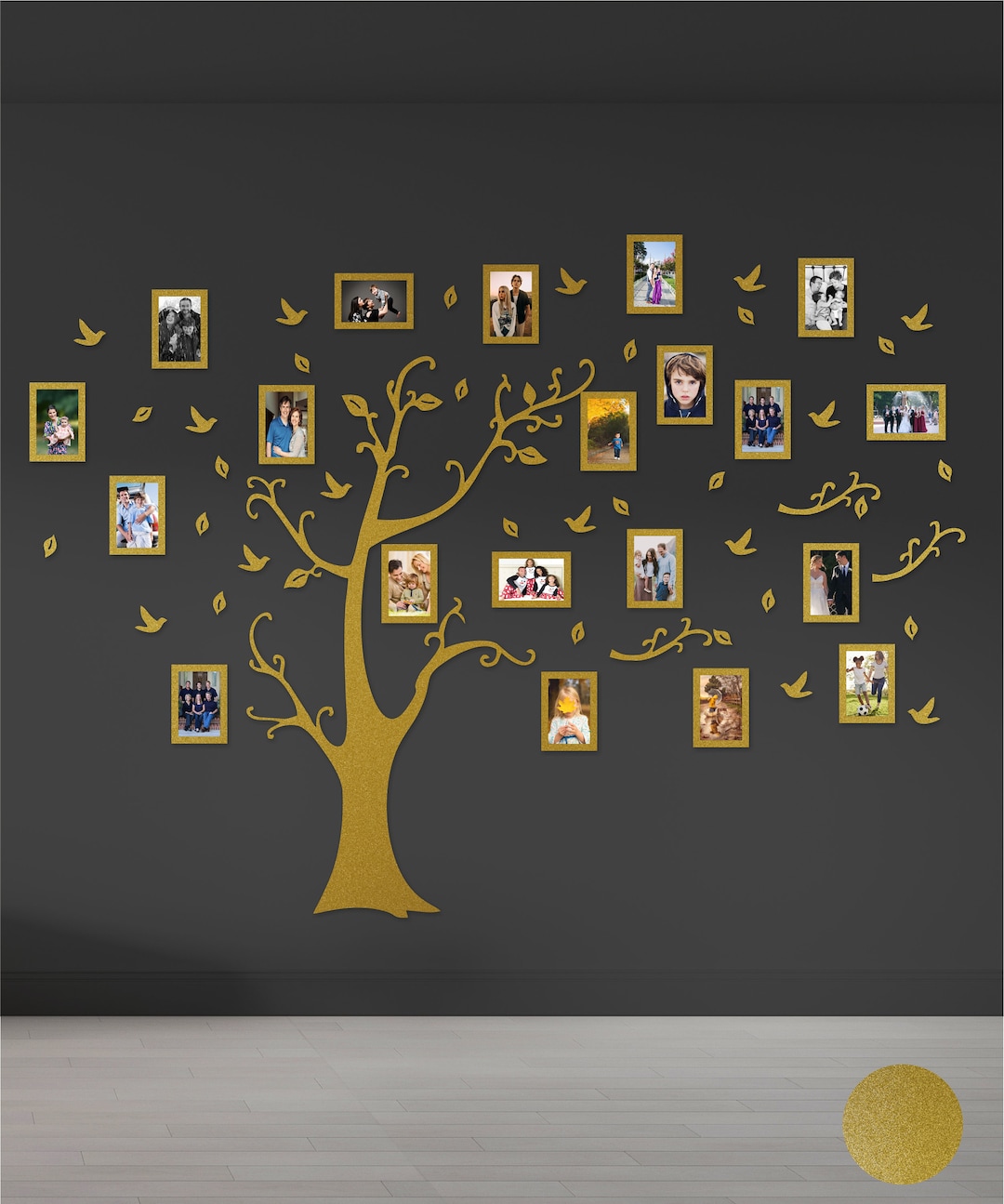 Tree Wall Decor, Family Tree Wall Art, Wooden Family Tree With Photo ...