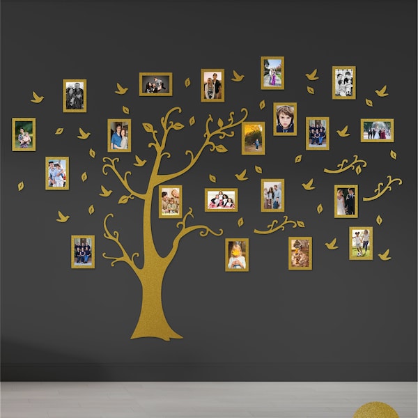 Gold Family Tree Wall Photo - Etsy