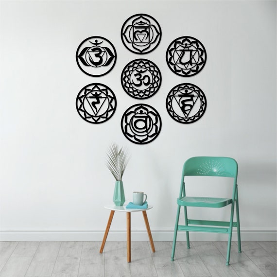 7 Chakra Wooden Wall Decor Chakra Wall Art Chakra Symbols - Etsy UK