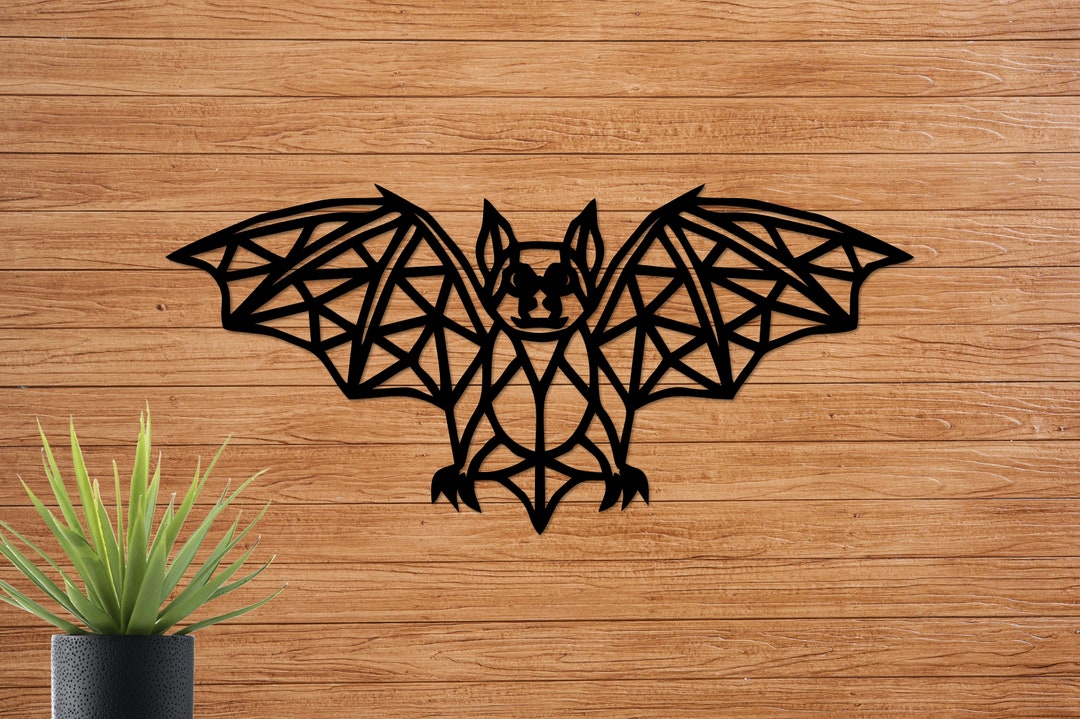 Animal Geometric Bat, Bat Wall Decor, Home Decor, Geometric Figure, Bat ...