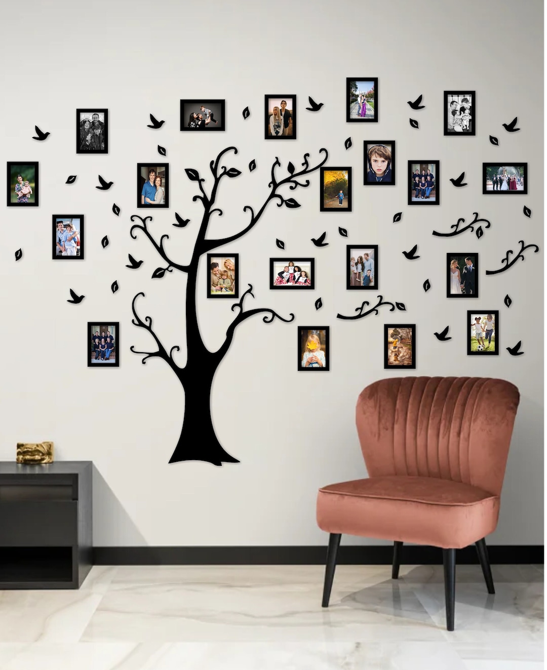 Family Tree Wall Decor | Tree Wall Art | Include 20 Frame | Family Tree ...