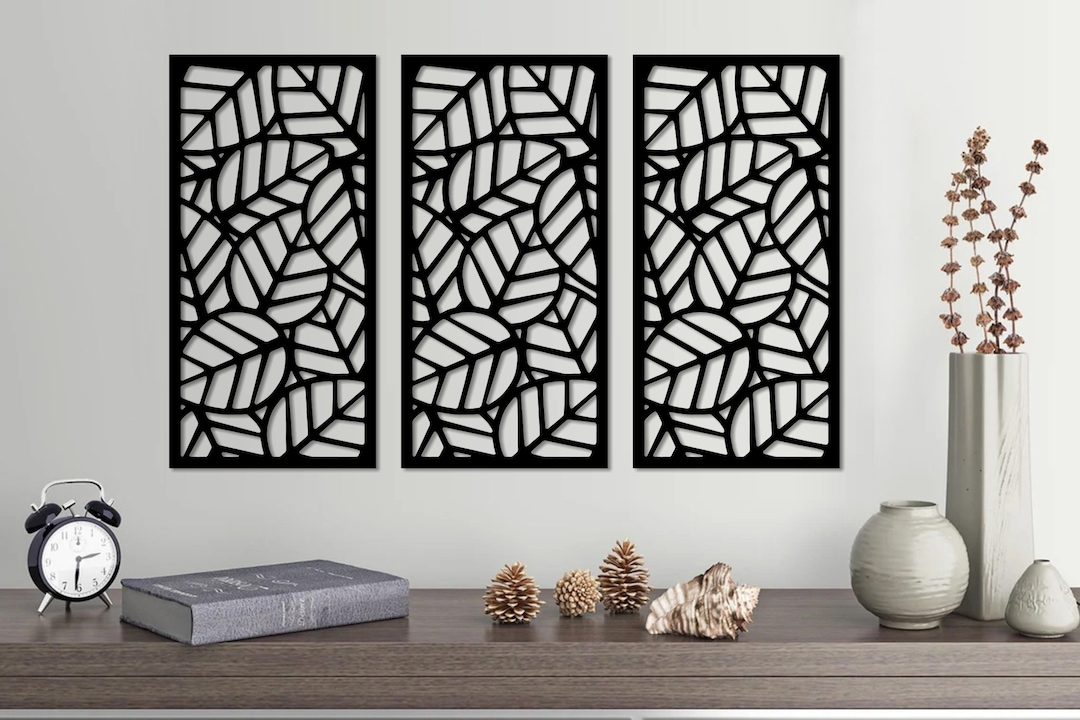 Geometric Wooden Wall Decor, Geometric Wood Wall Art Set, Geometric ...