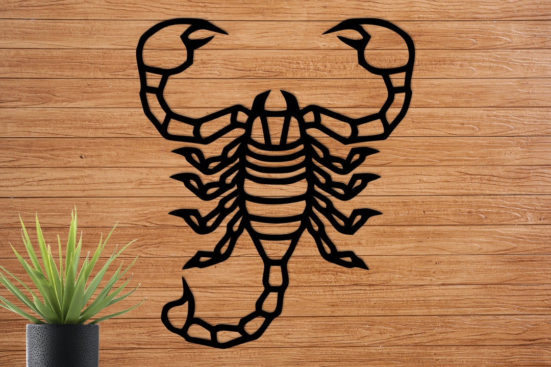 Geometric Wooden Scorpion Wall Decor: Laser Cut MDF - Etsy