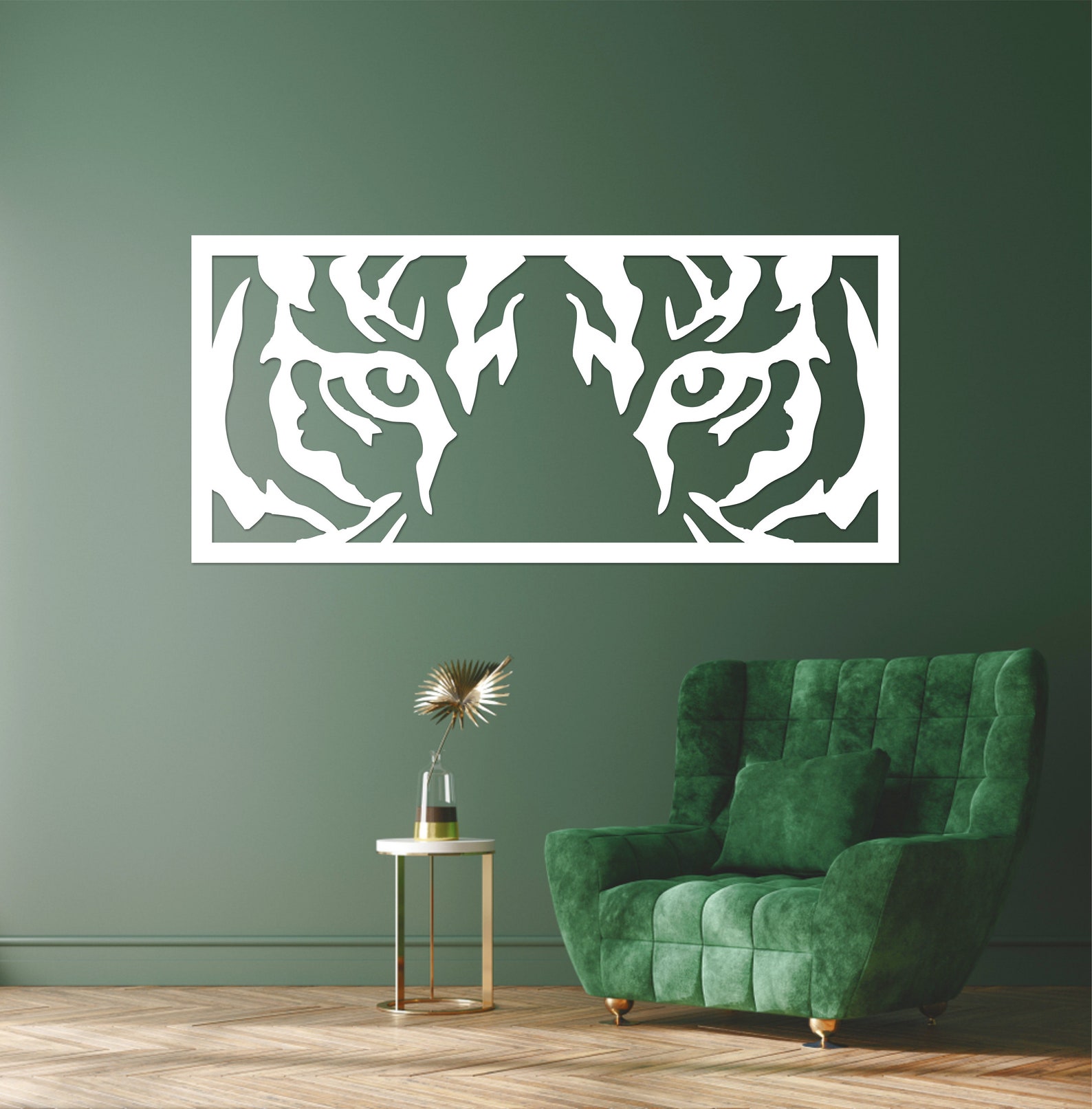 Tiger Wooden Wall Decor Wall Art Eye of Tiger Home Wall - Etsy