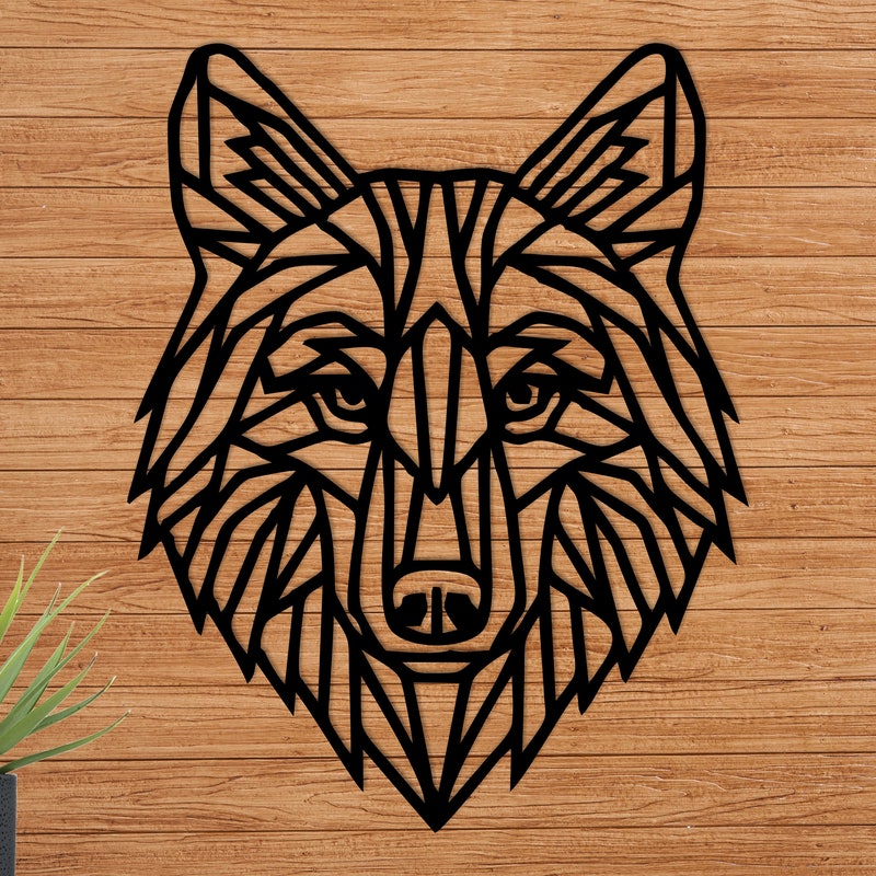 Geometric Wolf - Etsy