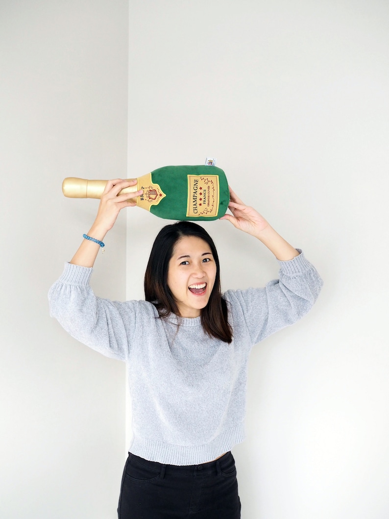 Jumbo Champagne Cushion by Wineplush - Etsy