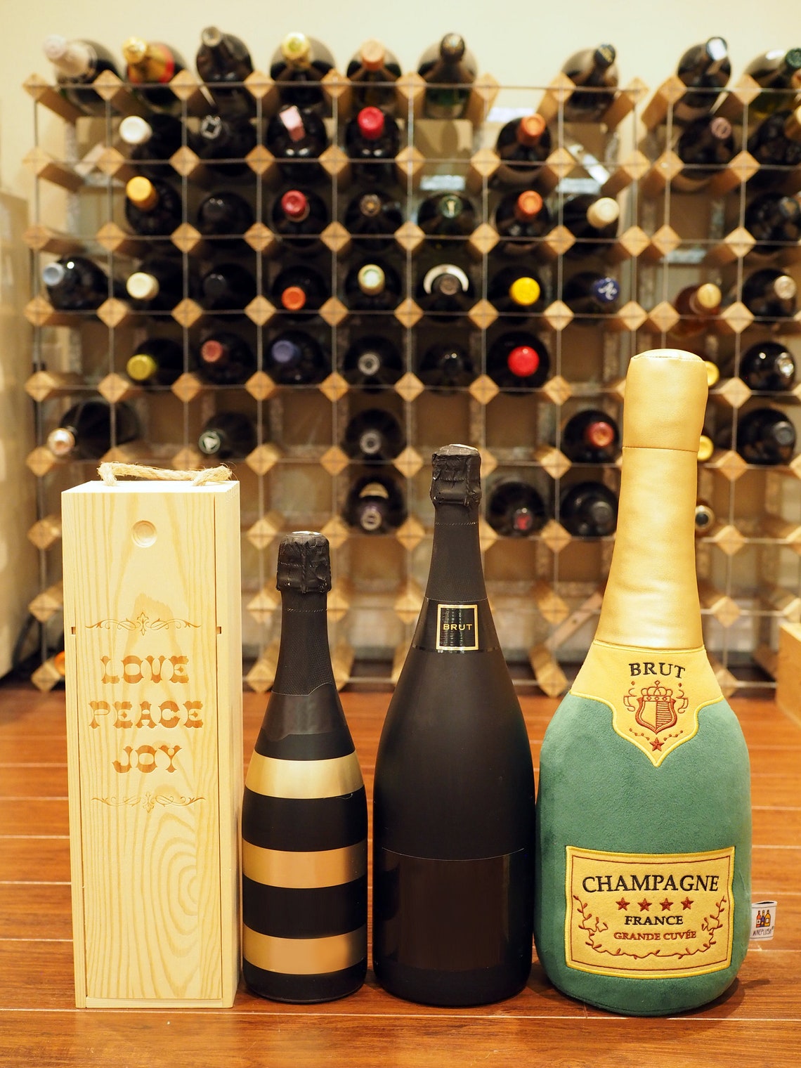 Jumbo Champagne Cushion by Wineplush - Etsy