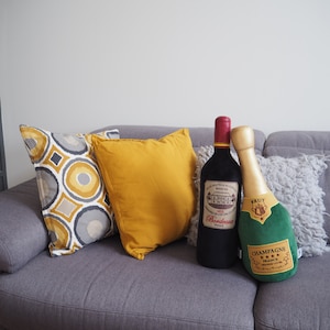 Jumbo Champagne Cushion by Wineplush - Etsy