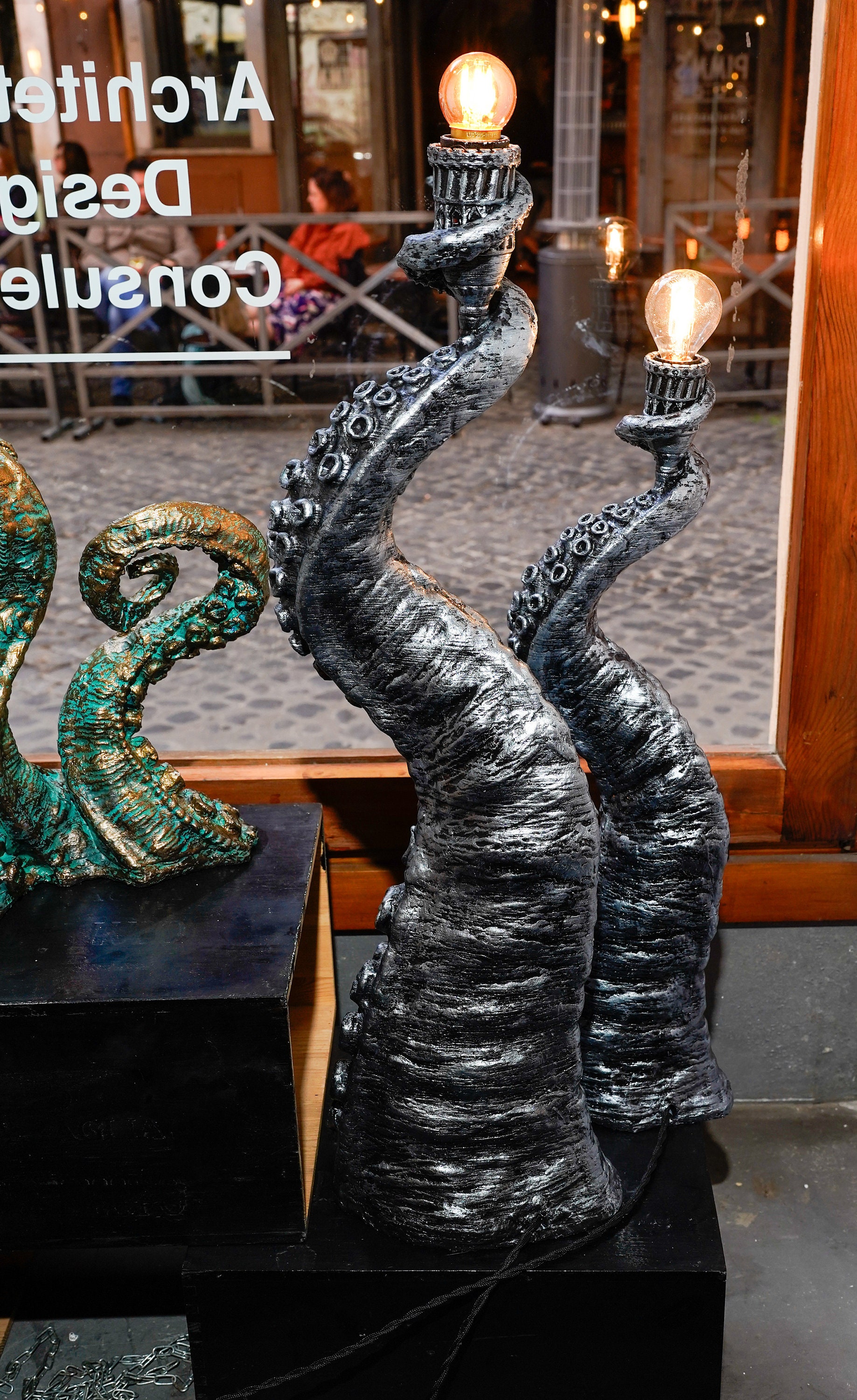 Octopus Tentacle Set of Two Cthulhu Mythos Table Lamps Steampunk ...