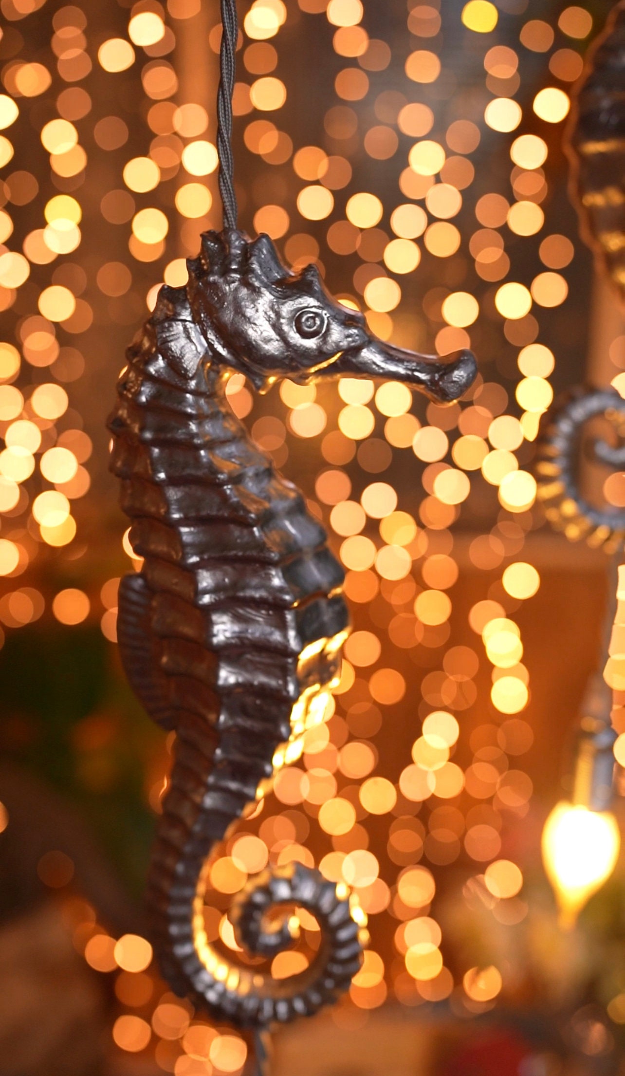 Set of Two Seahorse Pendant Lights, Chandelier - Etsy