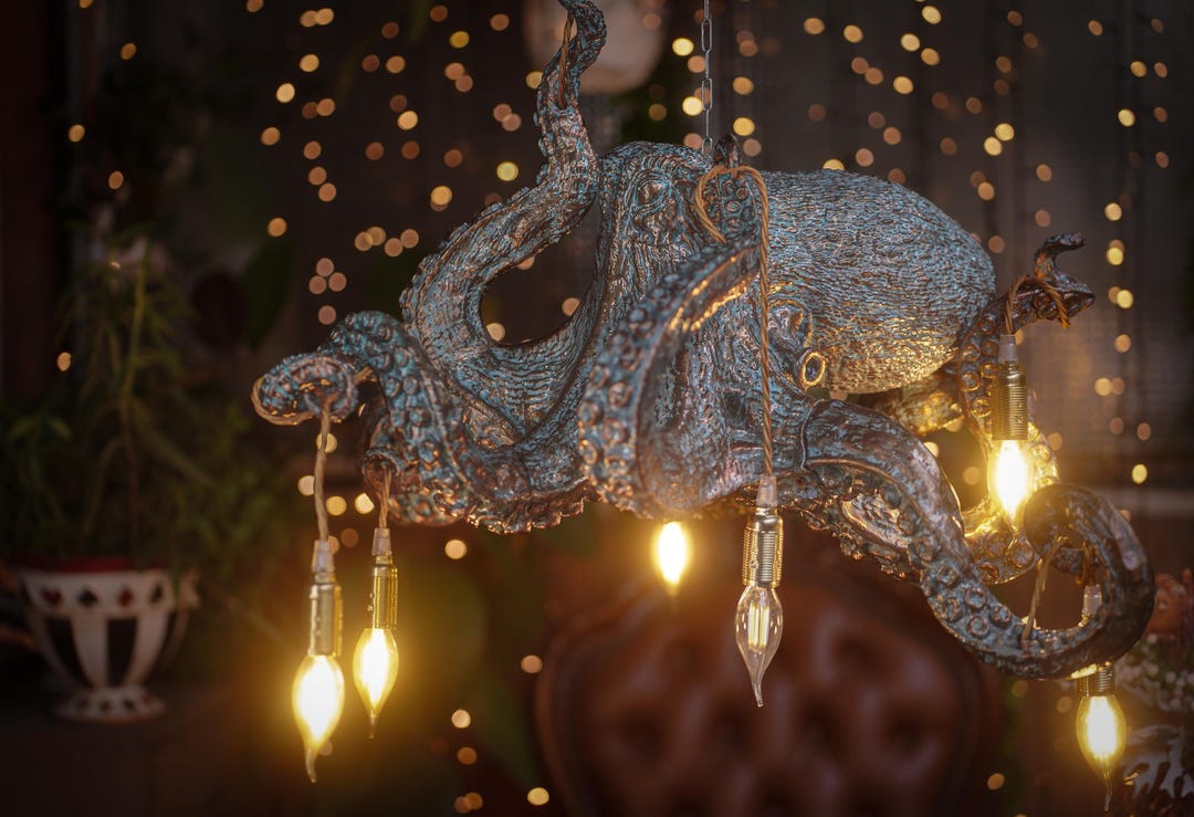 Octopus Tentacle Chandelier Cthulhu Mythos Fantasy Gift Steampunk ...