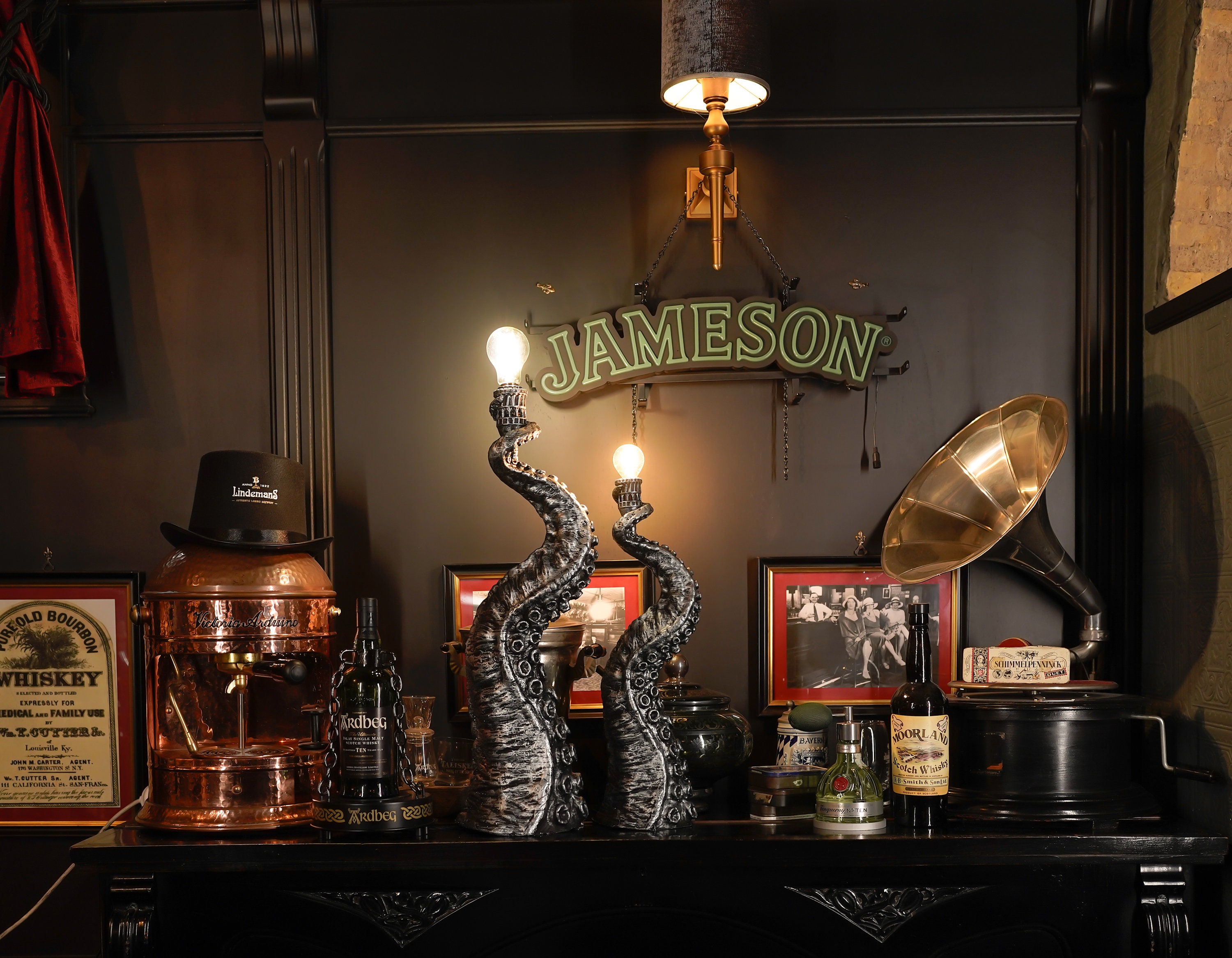 Octopus Tentacle Set of Two Cthulhu Mythos Table Lamps Steampunk ...