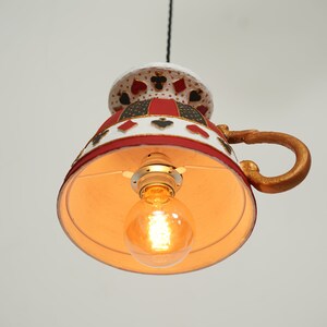 Huge Whimsical Teacup Pendant Chandelier White Rabbit Kitchen Curcus ...