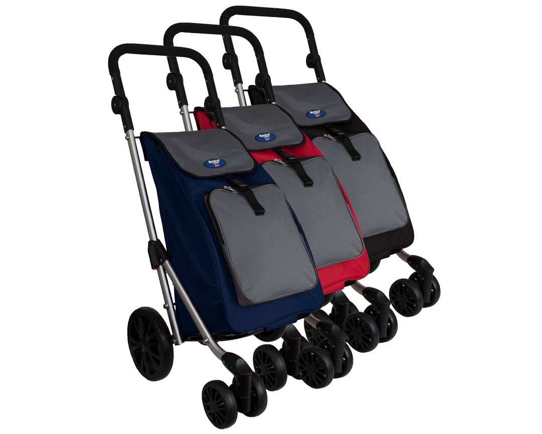 6 Wheels Shopping Trolley With Adjustable Handle Grocery Cart 54L - Etsy UK