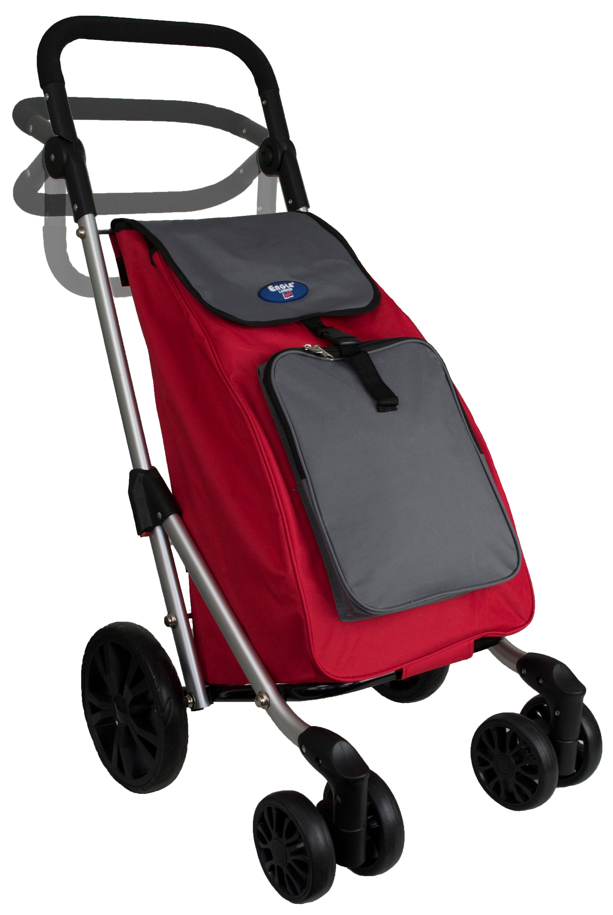 6 Wheels Shopping Trolley With Adjustable Handle Grocery Cart 54L - Etsy UK