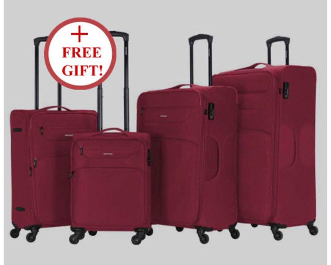 Easy Travel Soft Shell Lightweight Suitcase Luggage With 4 Wheels and ...