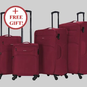 Easy Travel Soft Shell Lightweight Suitcase Luggage With 4 Wheels and ...