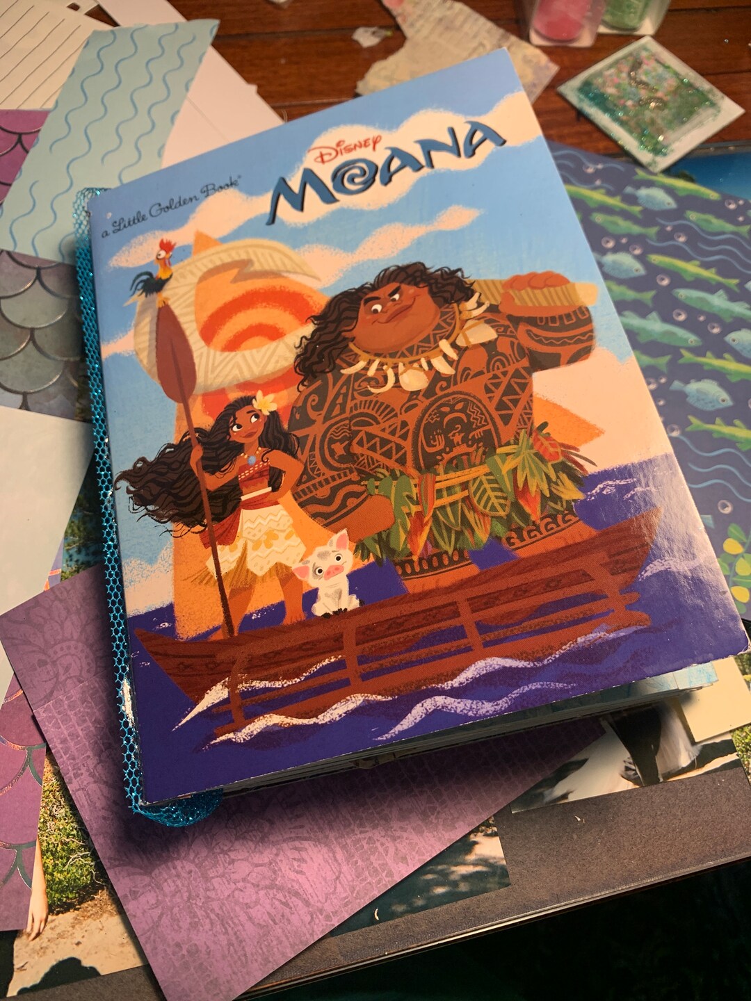Upcycled Moana Little Golden Book Junk Journal - Etsy
