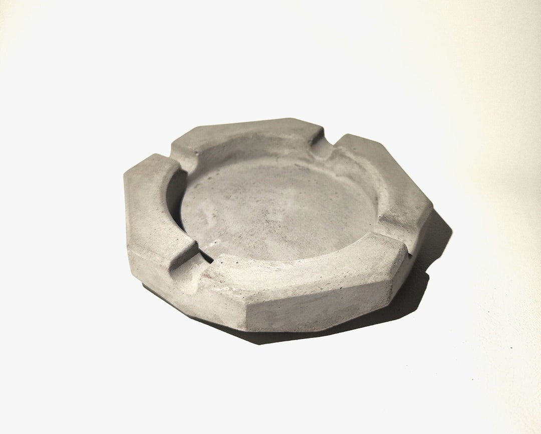 Stylish Concrete Ashtray Modern Design Octagonal Fine Smooth Surface - Etsy