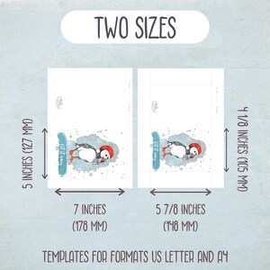 Let It Snow Cute Puffin Bird Printable Christmas Greeting Card for ...