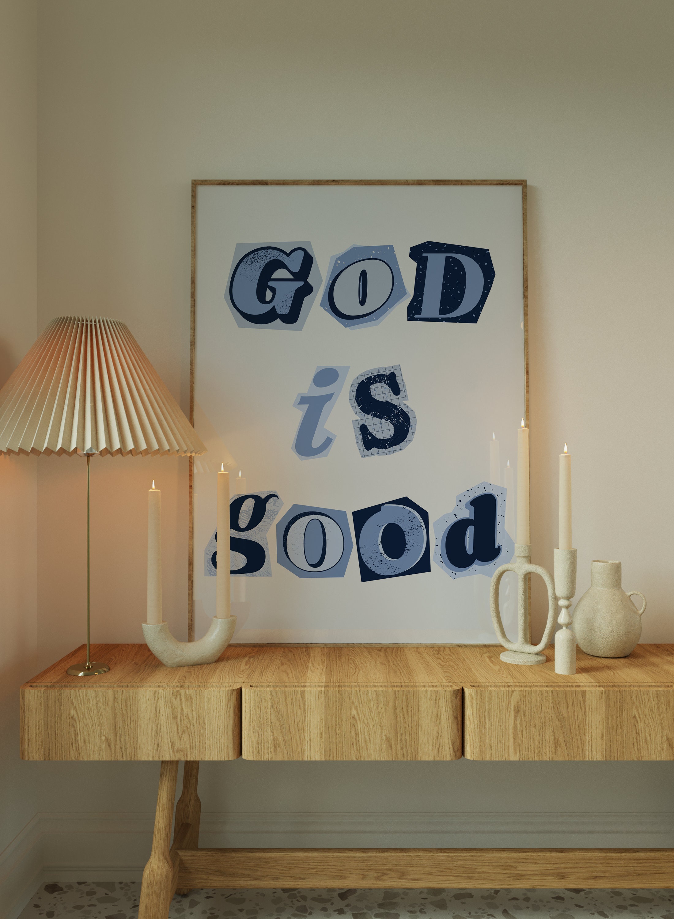 God is Good Wall Art | Christian Bedroom Decor | Gospel Bible Inspiring ...