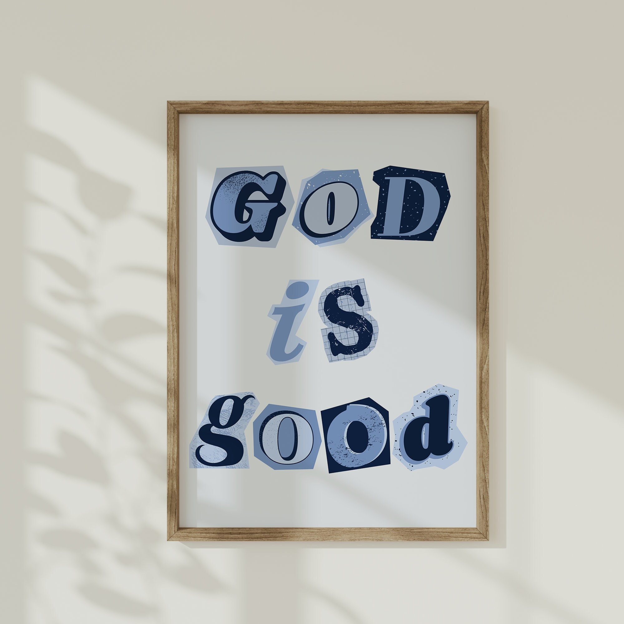 God is Good Wall Art | Christian Bedroom Decor | Gospel Bible Inspiring ...