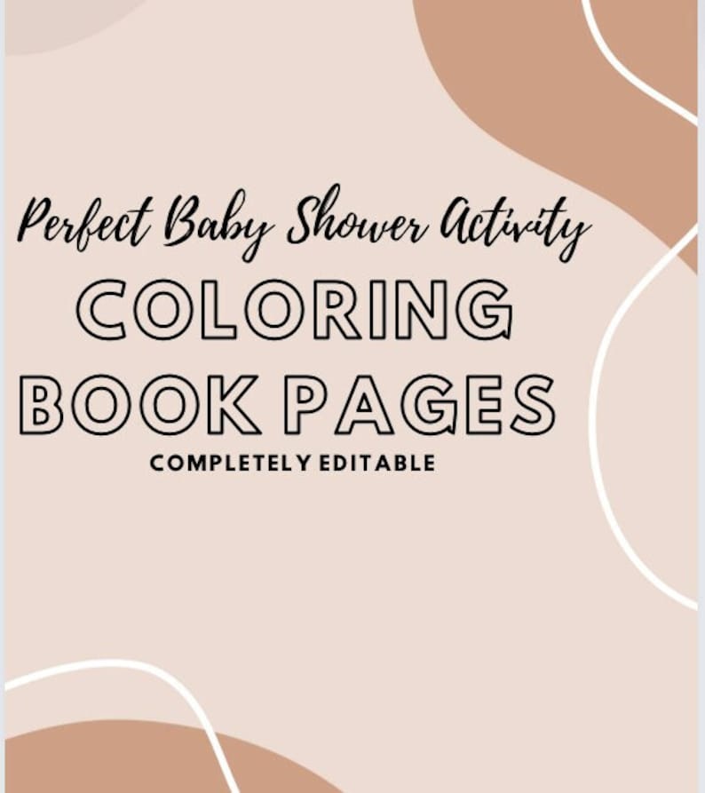 Blank Coloring Book Pages- Perfect for a Baby Shower Activity! - Etsy