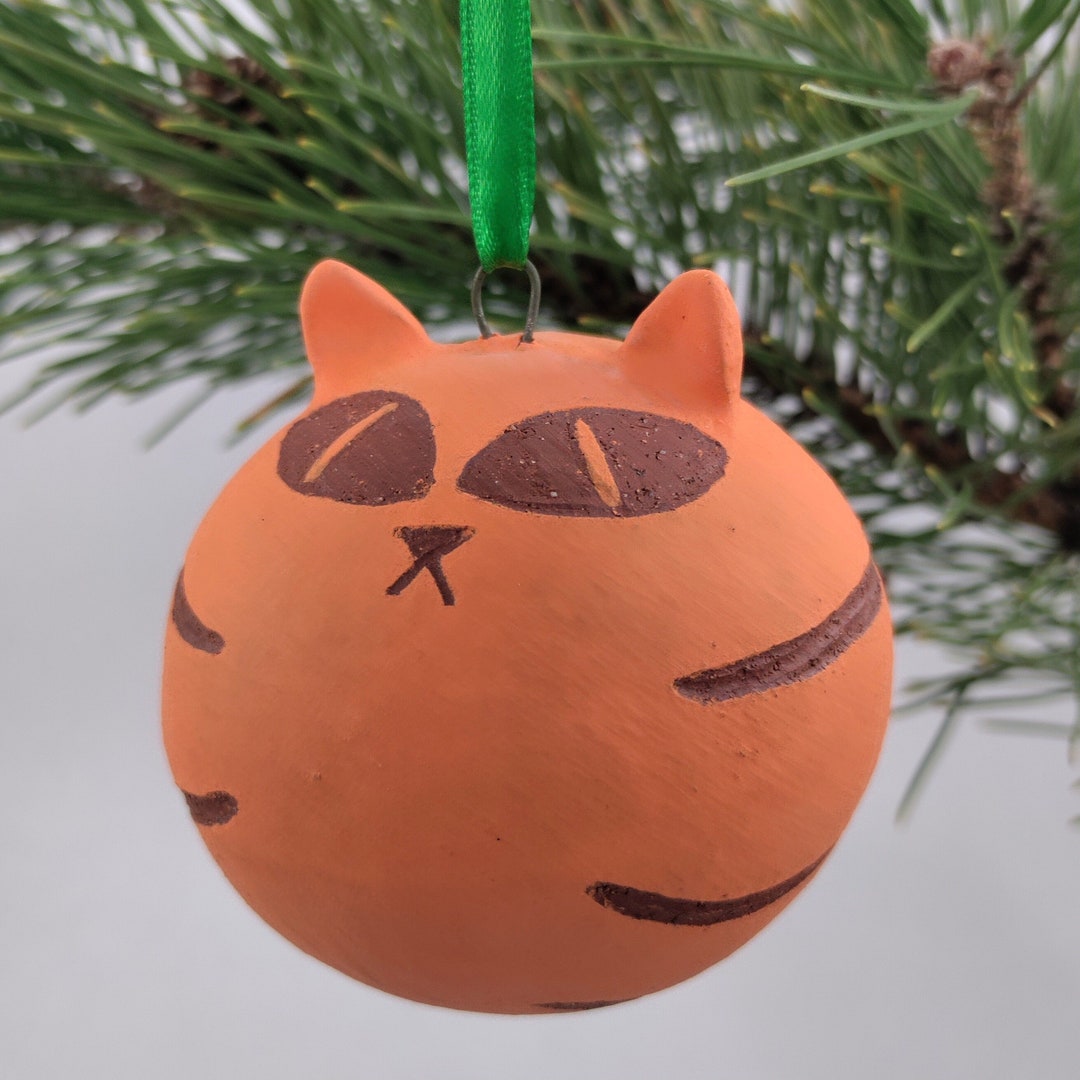 Orange Cat Ornament - Etsy