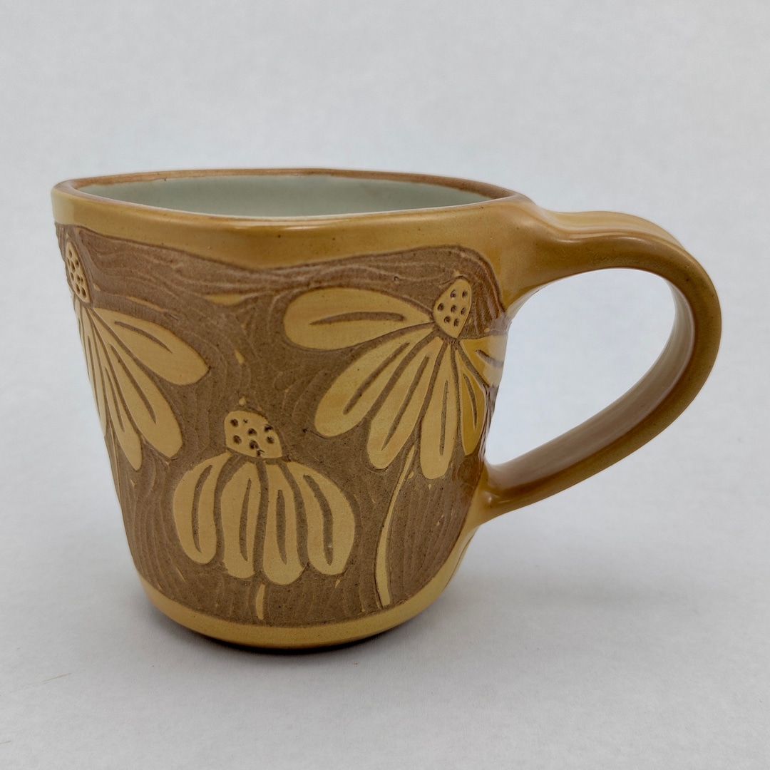 Yellow Coneflower Mug - Etsy